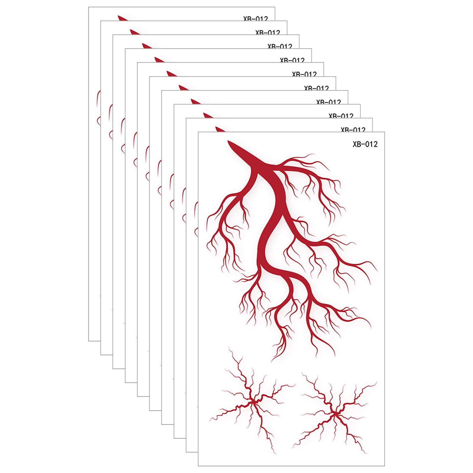 10 Designs Raised Vein Texture Fake Skin Decals Safe Temporary for ...