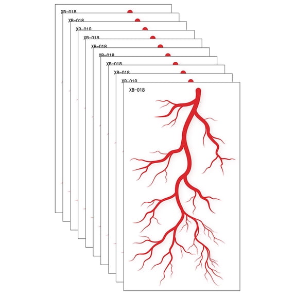 10 Designs Raised Vein Texture Fake Skin Decals Safe Temporary for ...