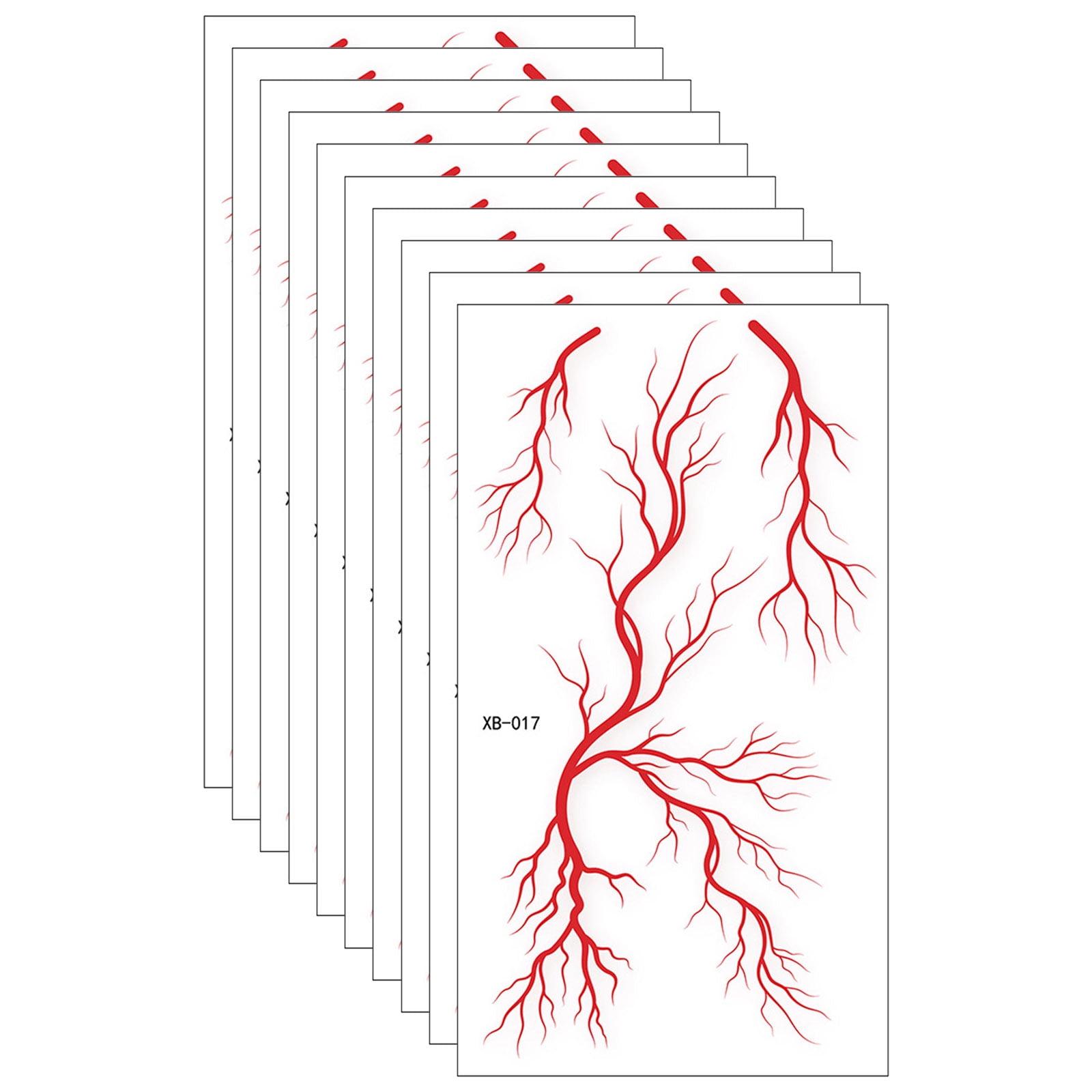 10 Designs Raised Vein Texture Fake Skin Decals Safe Temporary for ...