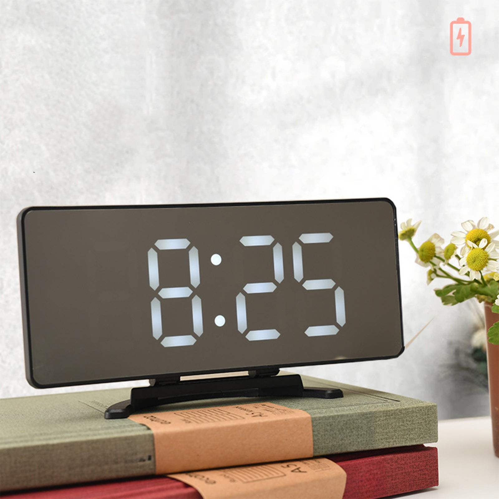 Under 10, Desk Alarm Clock, Perpetual Calendar, White Backlight ...