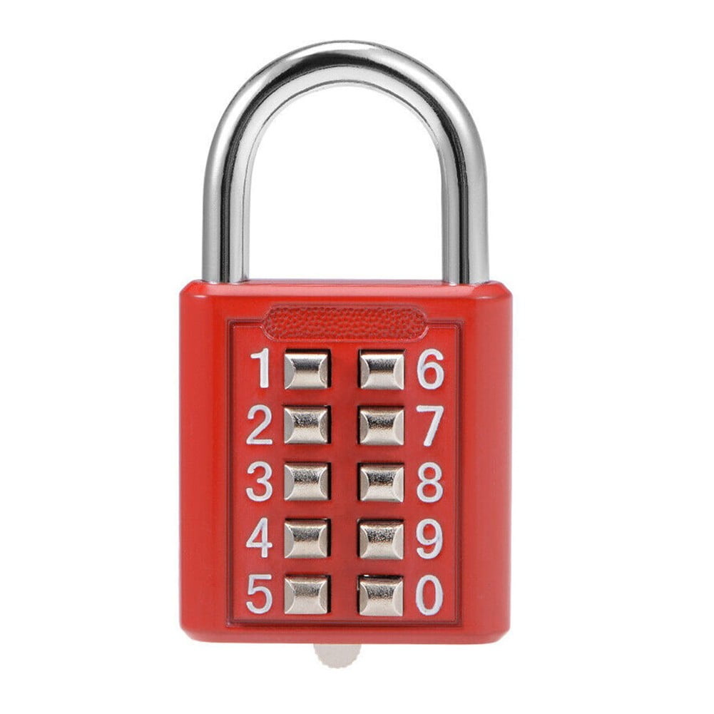 10-Digit Password Combination Padlock Zinc Alloy For Smart Password ...
