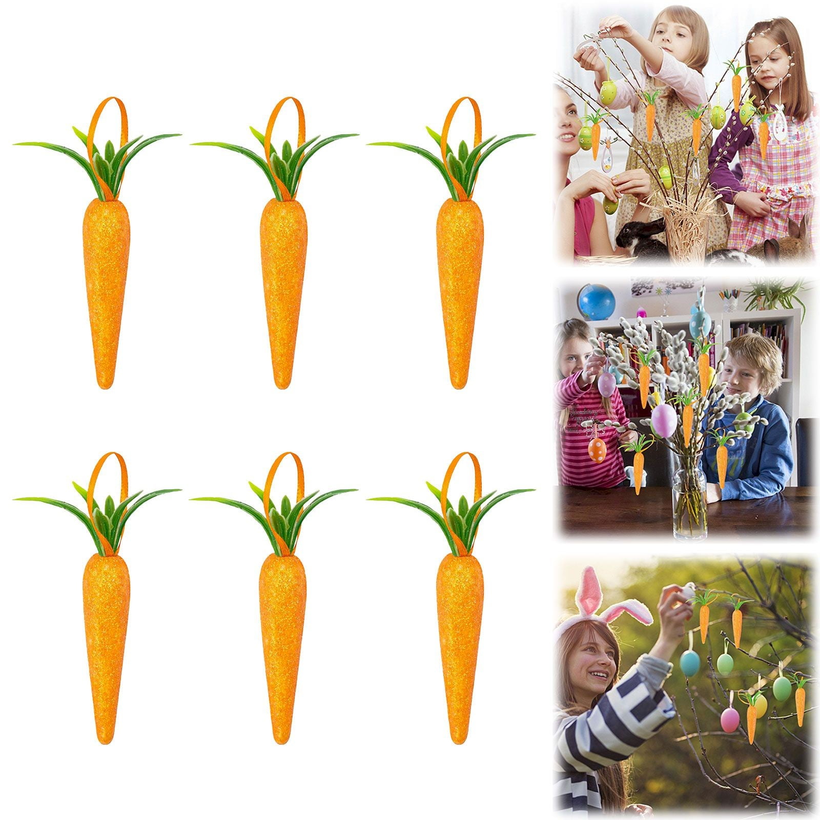 10% Discount! Easter Carrot Hangings 13Cm 6 Pieces - Easter Carrot Tree ...
