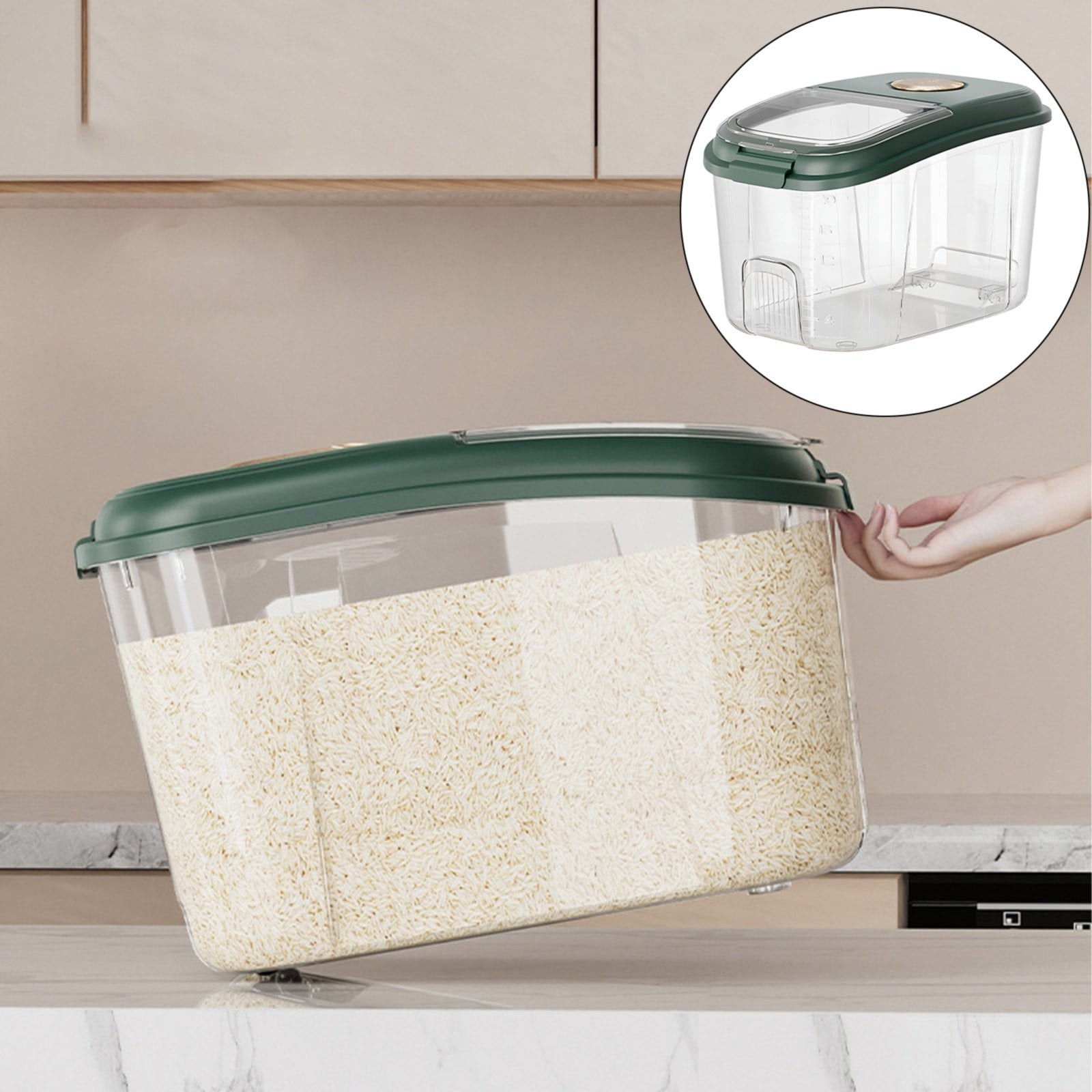 10% Discount! Kitchen Rice Bucket Household White Small - Extra Large ...