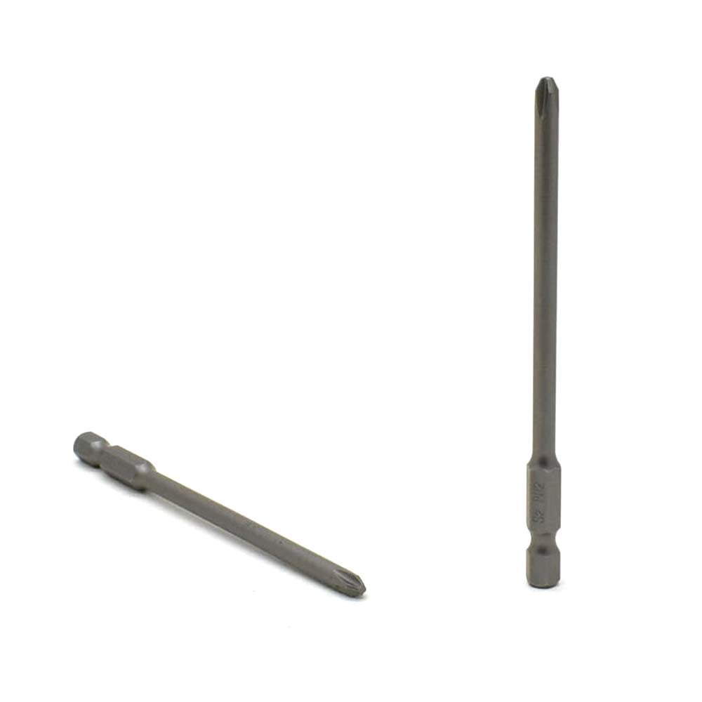 10 Display Pack - 2# Phillips Head Power Screwdriver Bits - 4 Inch Long ...