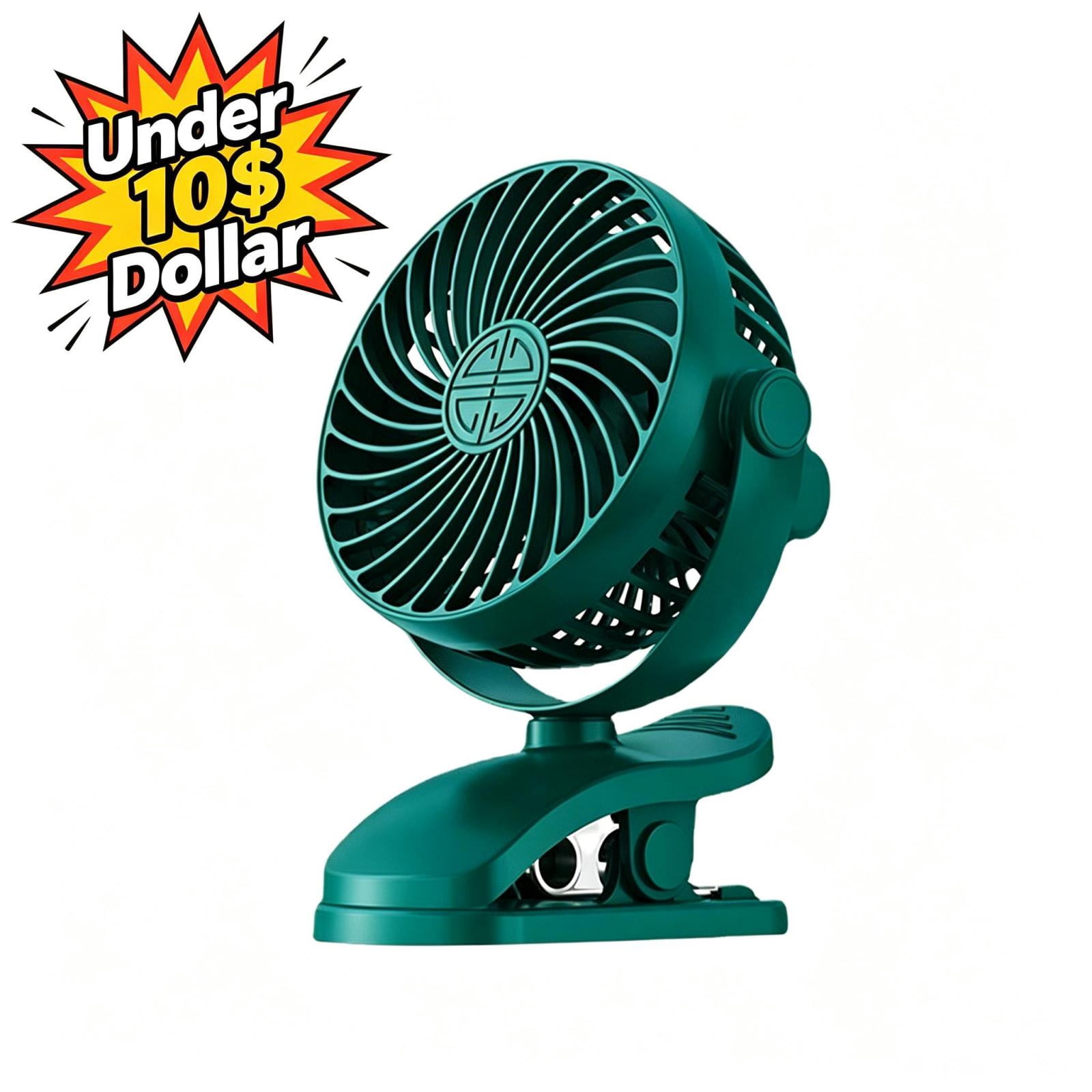 Under 10$ Dollar Portable Clip‑On Desk Fan, 720° Adjustable Silent ...