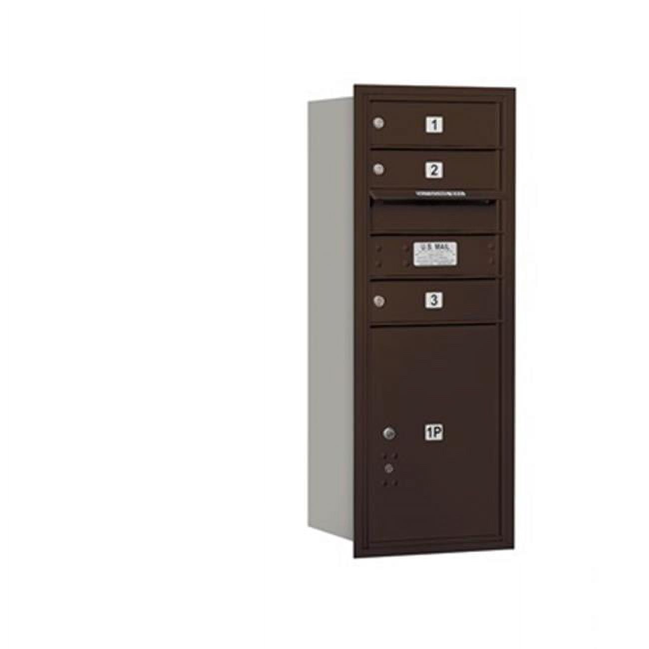 10 Door High Recessed Mounted 4C Horizontal Mailbox with 3 Doors and 1 ...
