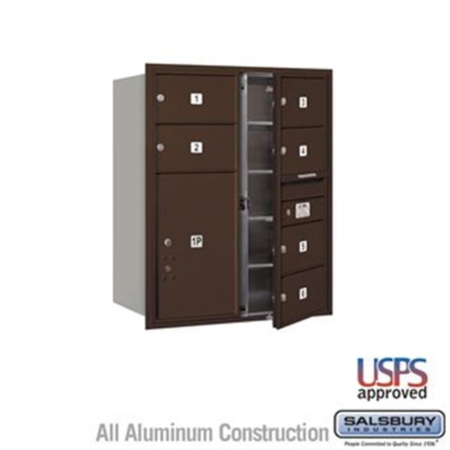 10 Door High Recessed Mounted 4C Horizontal Mailbox with 6 Doors and 2 ...