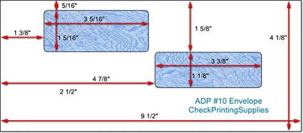 #10 Double Window Envelope - ADP Tinted Security, 1000 Count - Walmart.com
