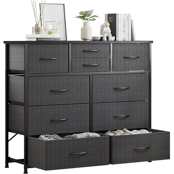 10-Drawer Dresser, Fabric Storage Dressers for Bedroom, Hallway ...