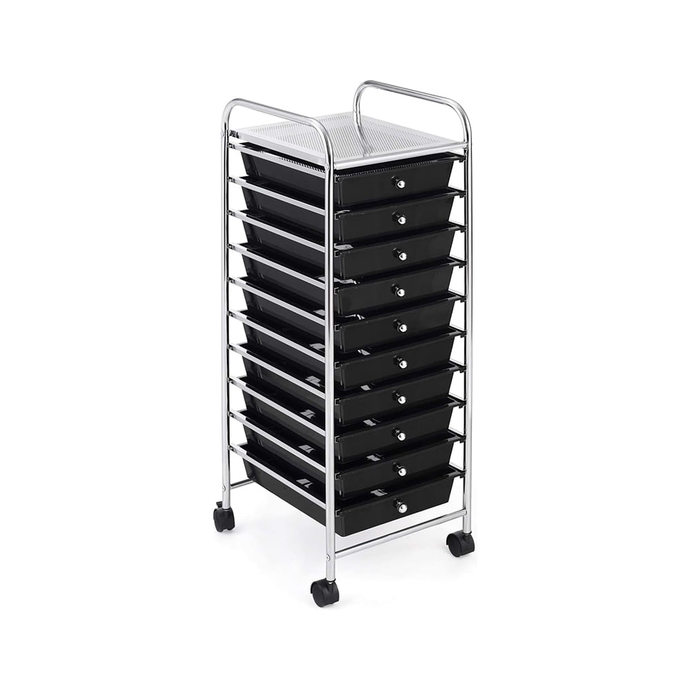 10-Drawer Organizer Cart, Rolling Storage Cart, Versatile Tools Office ...