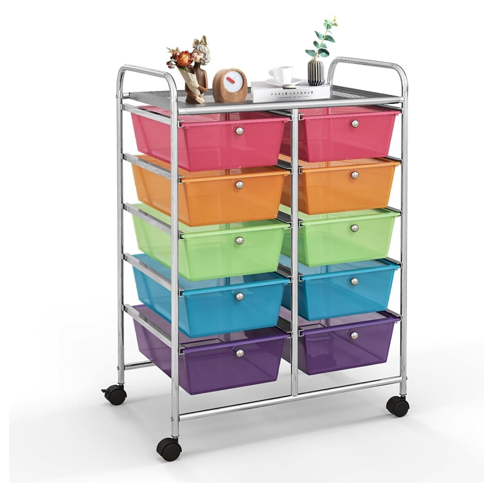 10-Drawer Rolling Storage Cart, 10 Drawers Rainbow - Walmart.com
