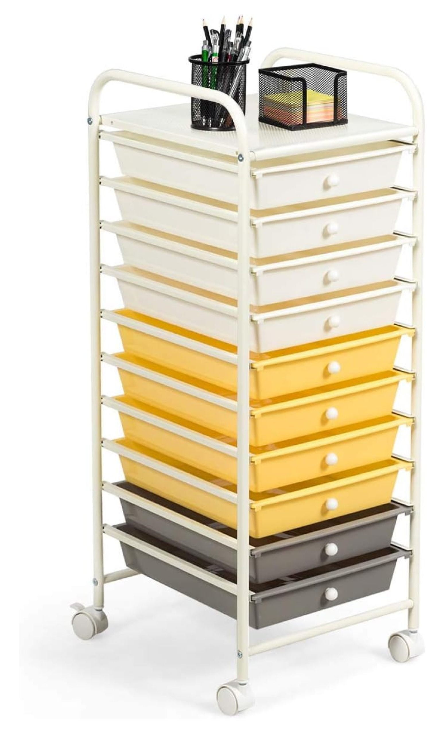 10-Drawer Rolling Storage Cart, Multipurpose Utility Cart Mobile Craft ...
