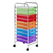 Honey-Can-Do 10-Drawer Multi-Color Rolling Cart, Rainbow - Walmart.com