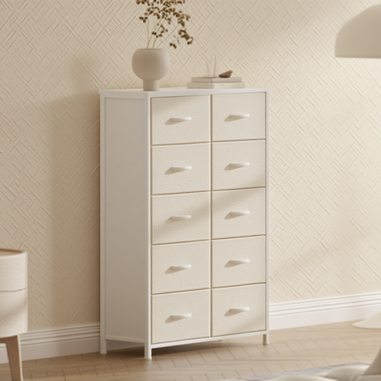 10 Dresser For Bedroom, Modern Fabric Drawers Dresser Series, Storage ...