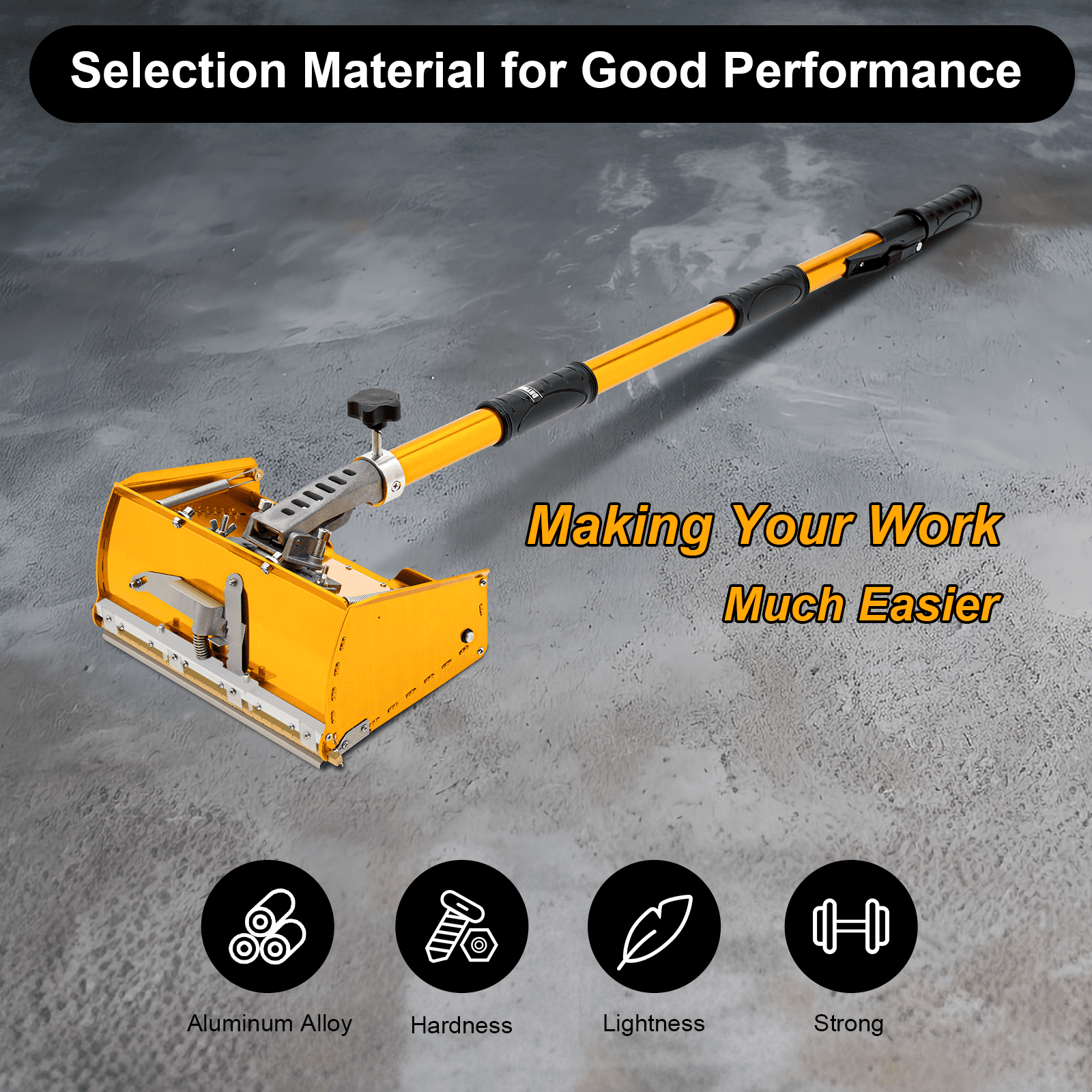 10" Drywall Taping Tools Flat Finishing Box Set w/ 40''-64'' Extendable ...