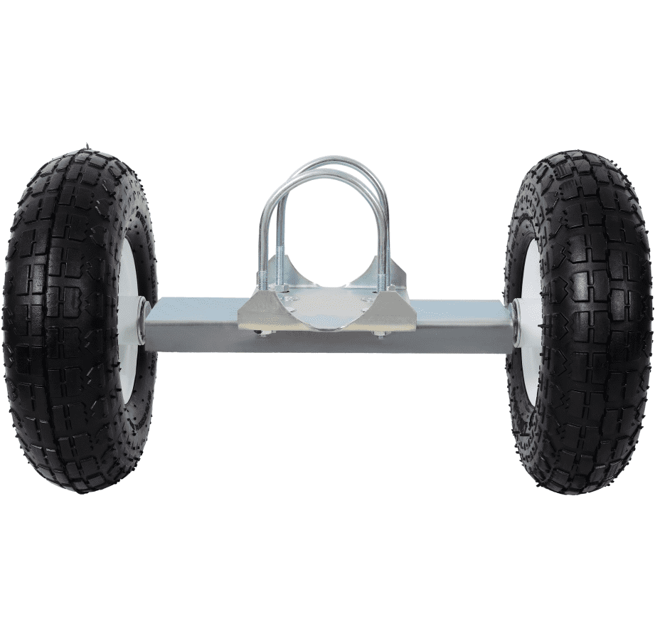 10" Dual Gate Wheel - 300lb Heavy Duty Zinc Plated Pneumatic Caster for ...