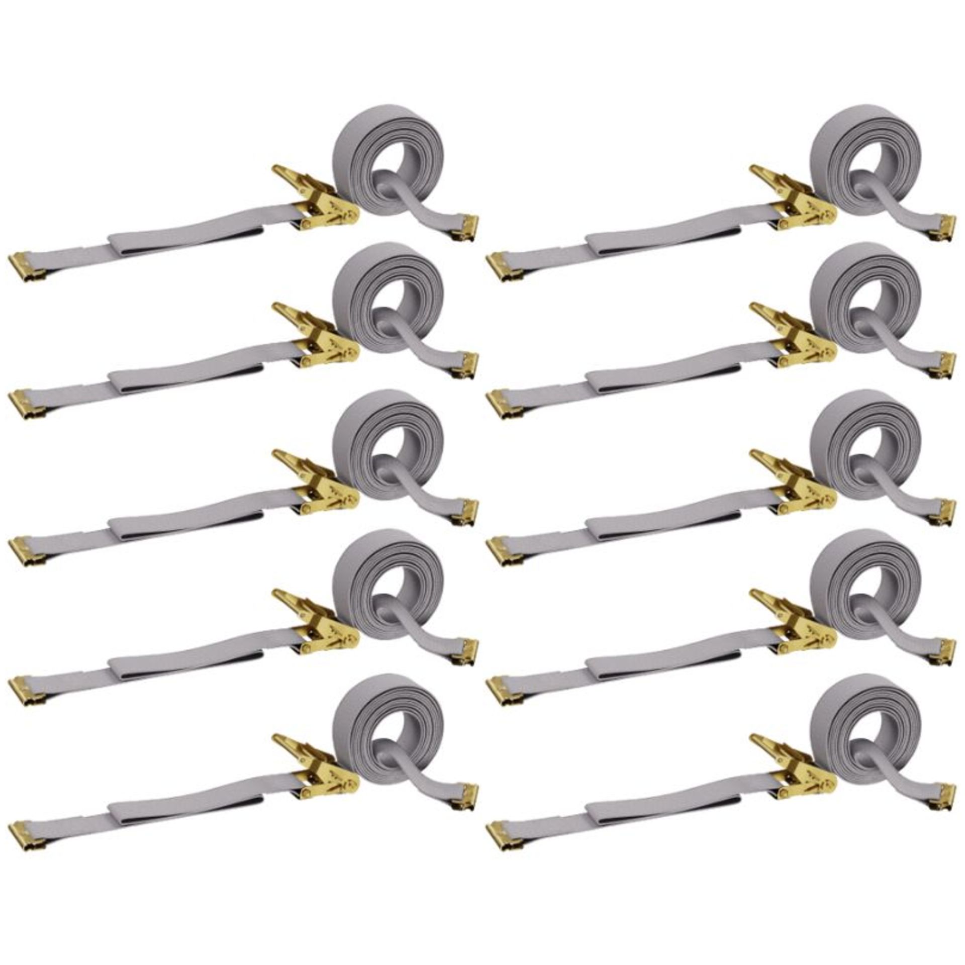 "10 E Track Ratchet Straps, 2"" x 16' Durable Ratcheting Strap Cargo ...