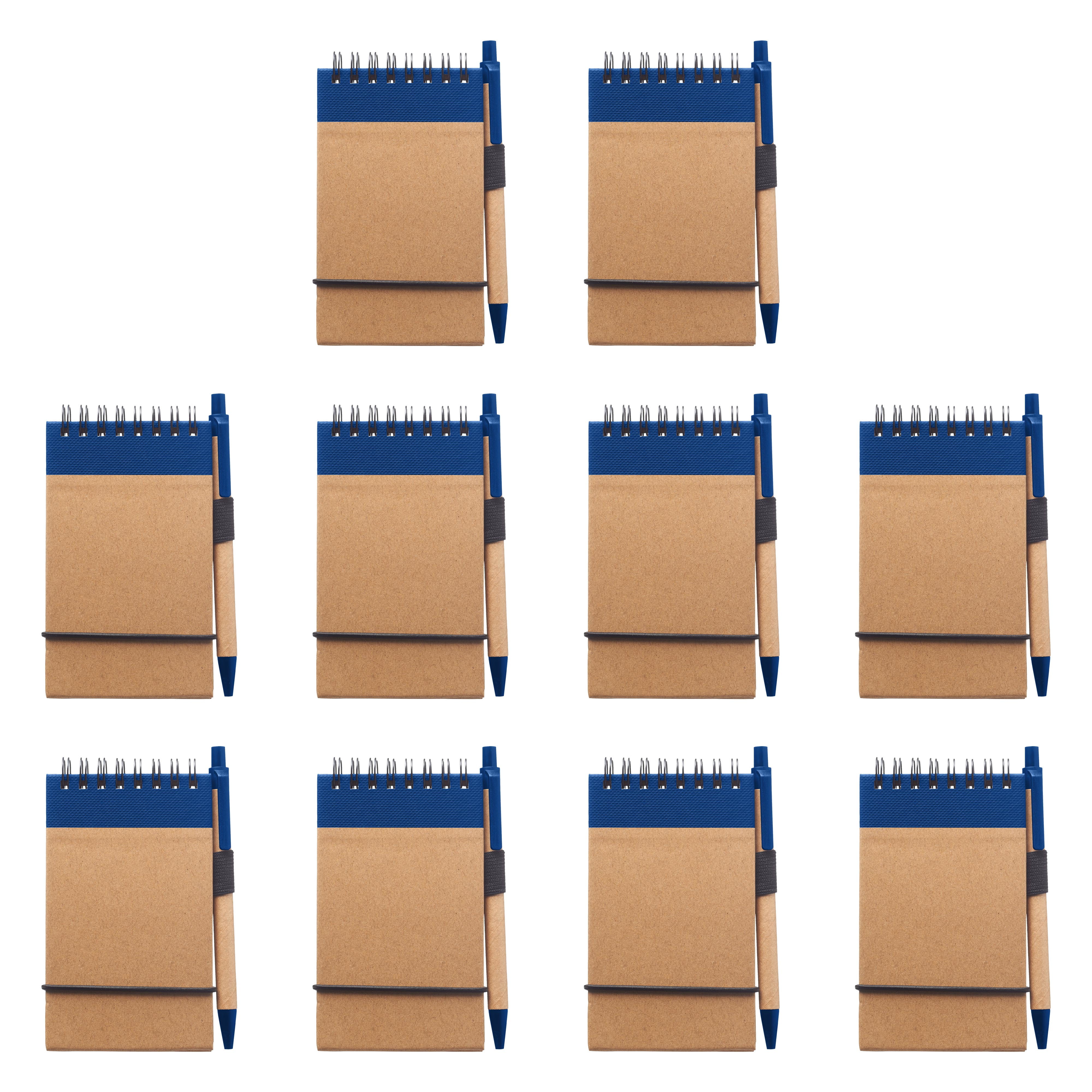 10 ECO Jotters with Pen Set - Recycled Paper, 3 x 5 inches, Minimalist ...