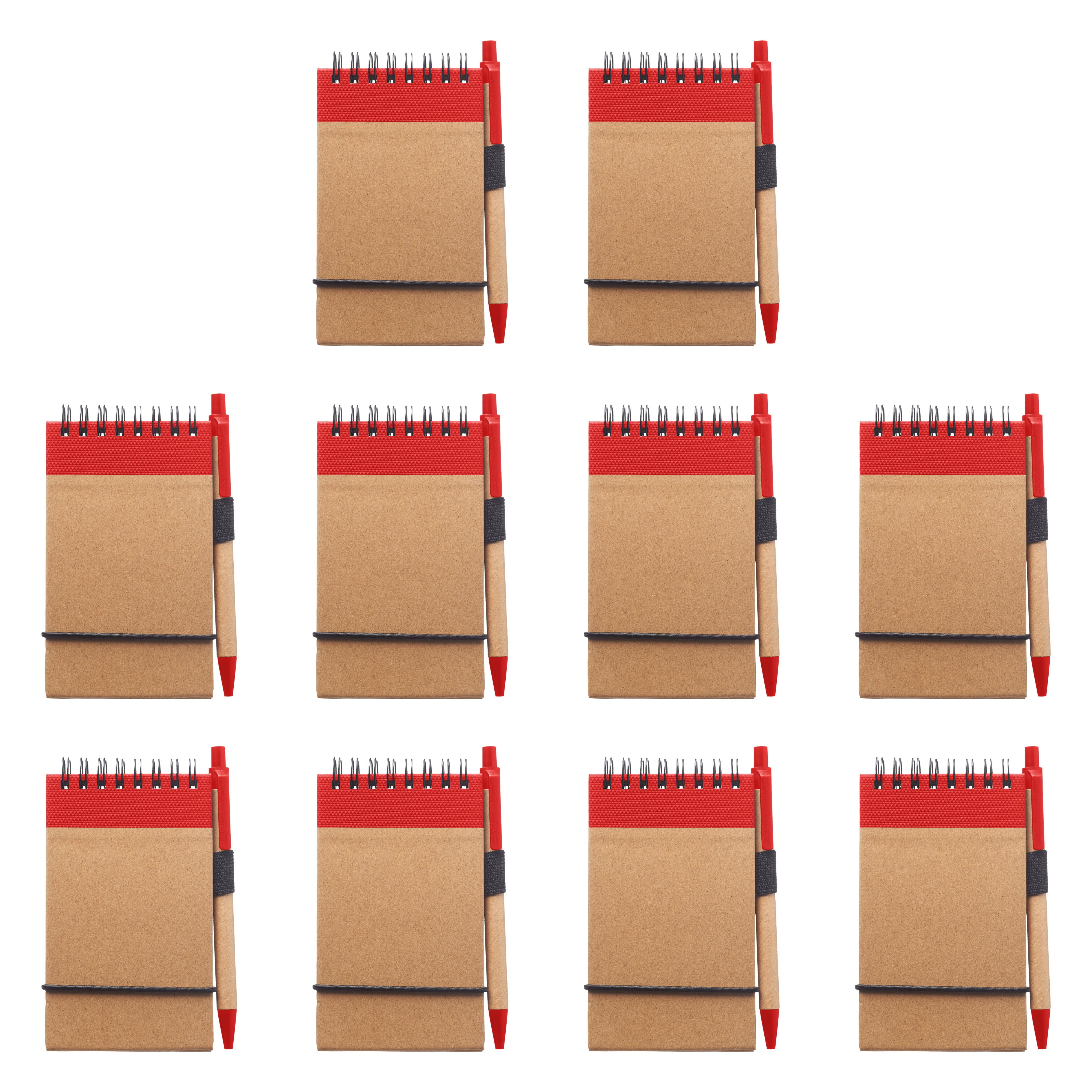 10 ECO Jotters with Pen Set - Recycled Paper, 3 x 5 inches, Minimalist ...