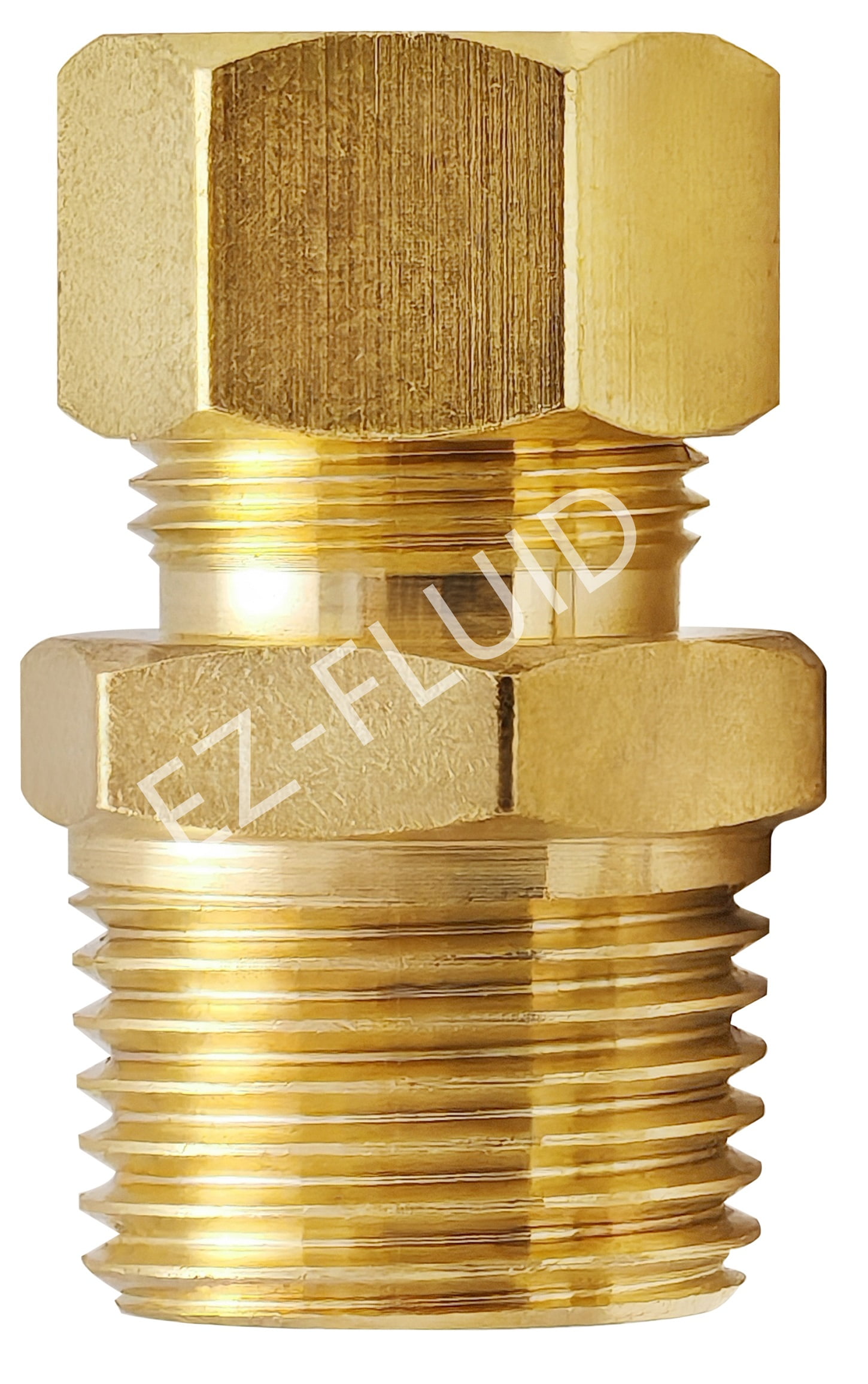 (10) EZ-Fluid 5/8" Comp. x 3/8" MIP Male Adapter Reducing Union ...