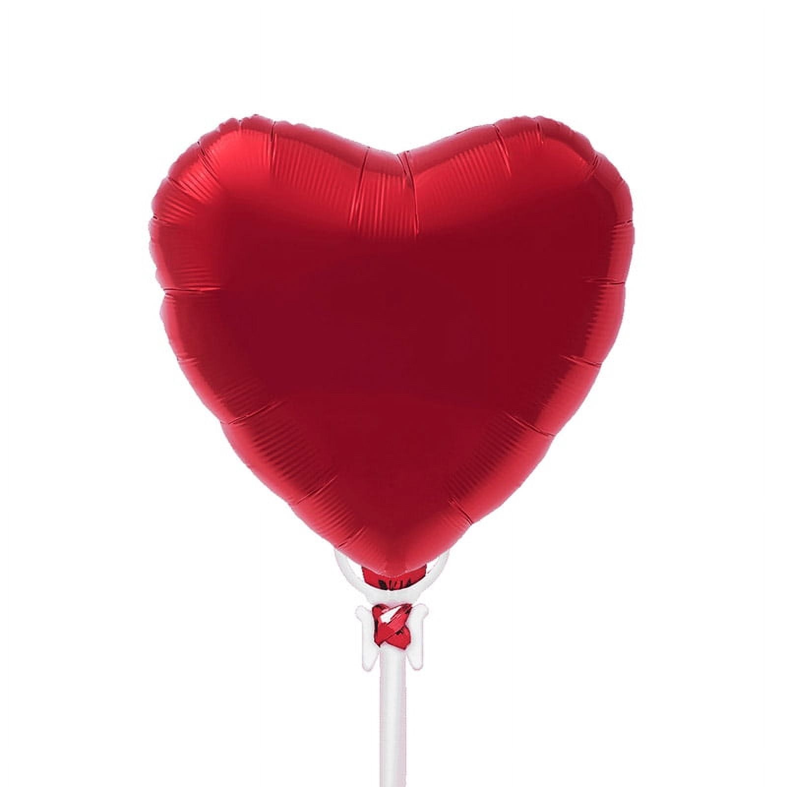 (10 Ea) 9In Red Foil Heart On A Stick - Walmart.com