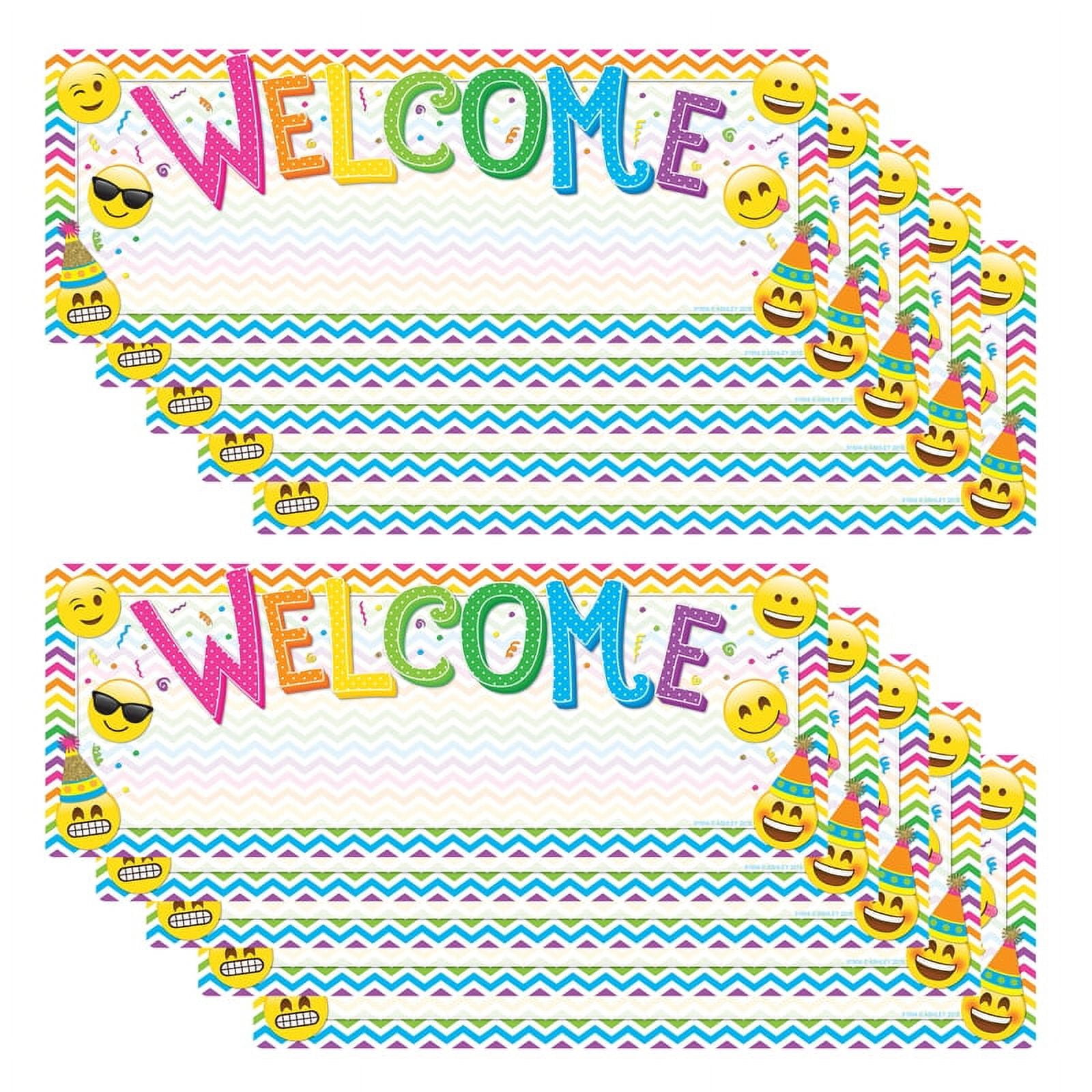 (10 Ea) Smart Poly Welcome Banner Emoji Dry-Erase Surface - Walmart.com