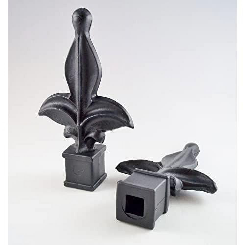 10 Each For 1/2” Black Plastic Finial Tops For Iron Picket Fence Fleur ...