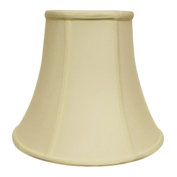 10" Egg White Shantung Bell Lampshade with Washer Fitter, Softback ...