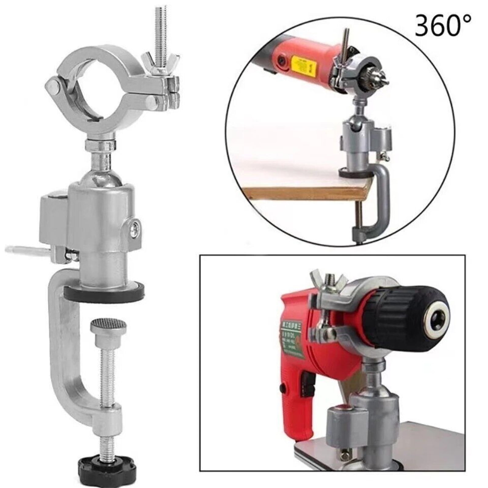 10" Electric Drill Stand, 360° Table Rotating Woodworking Grinder Tool ...