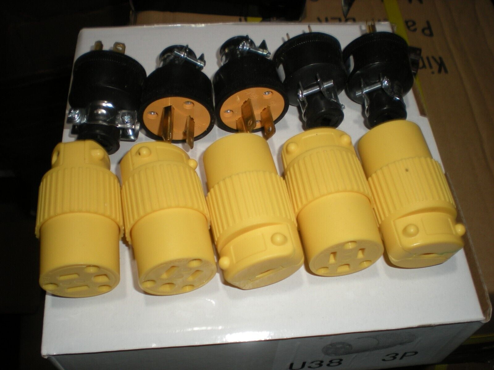 (10) Extension Cord Replacement Ends (5) MALE (5) FEMALE Plug ...