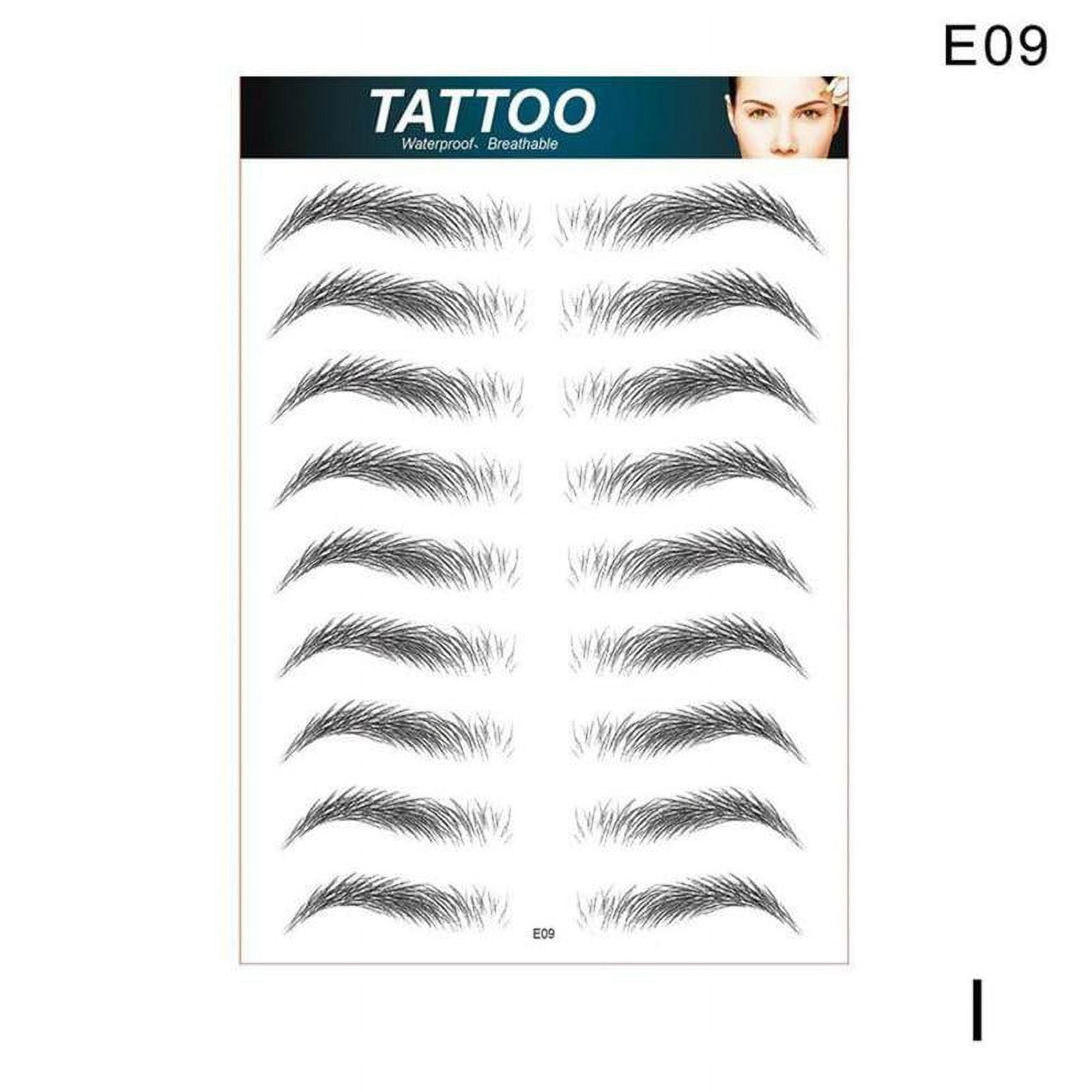 10* Eyebrow Tattoo Stickers Natural Long Lasting 4D Hair-Like False ...