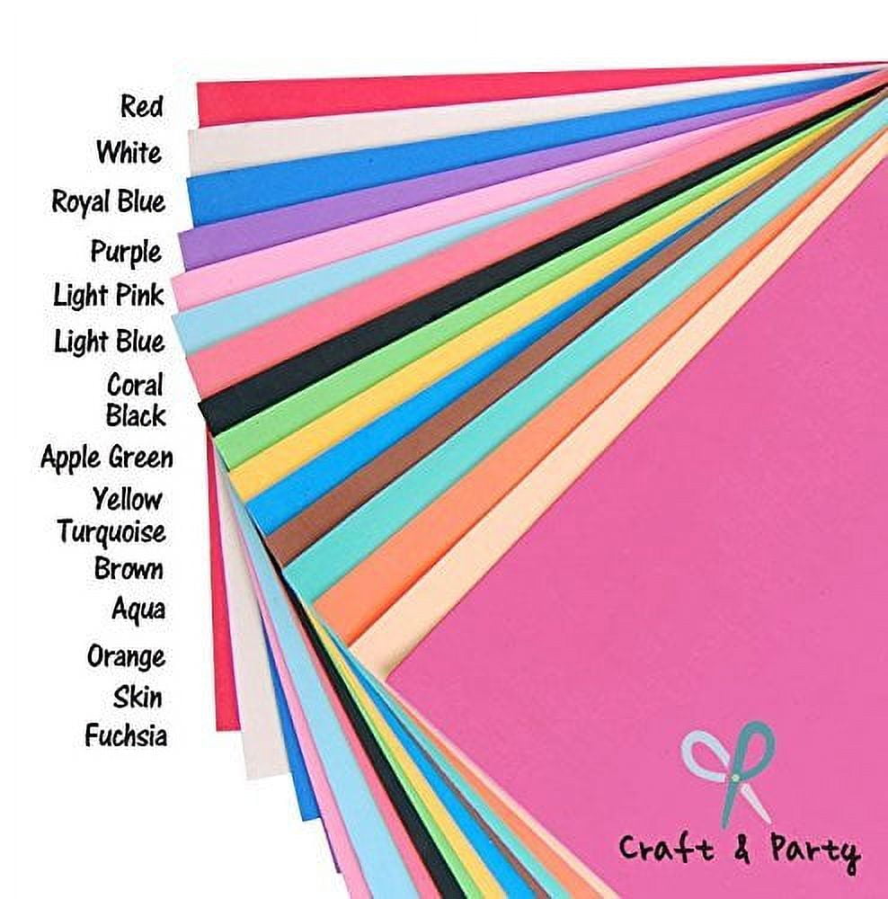 10 FOAMY SHEETS 12" X 18" (Goma Eva Sheets) For Fofuchas Doll (Aqua ...