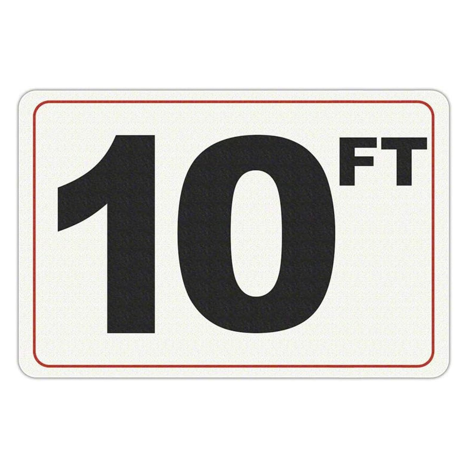 10 FT - Adhesive Pool Depth Marker - 9 Inch x 6 Inch with 4 Inch ...