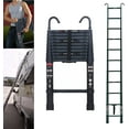 10 FT Aluminum Telescoping Ladder with 2 Detachable Roof Hooks ...
