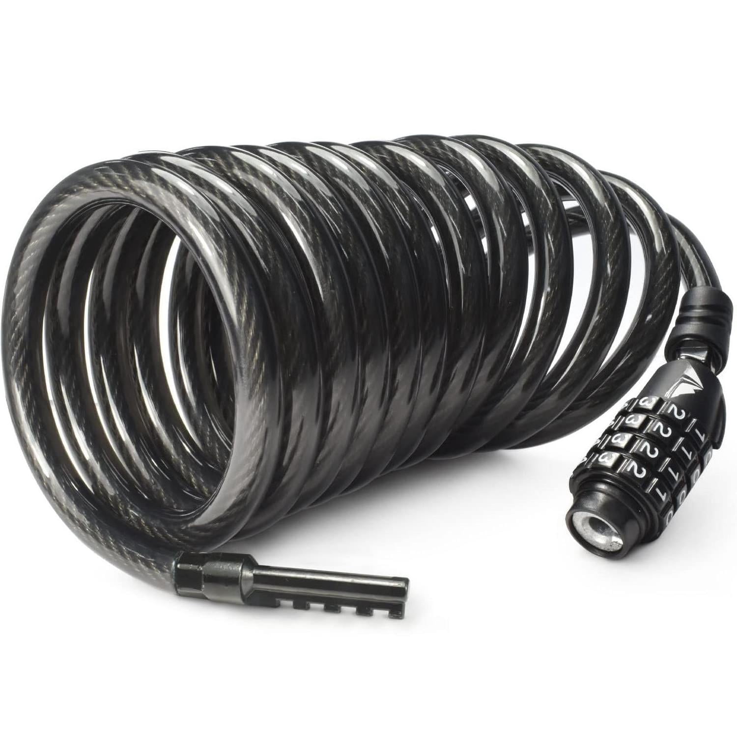 10 FT Bicycle Lock Cable Combination Lock for Bikes, Kayaks, Gates and ...
