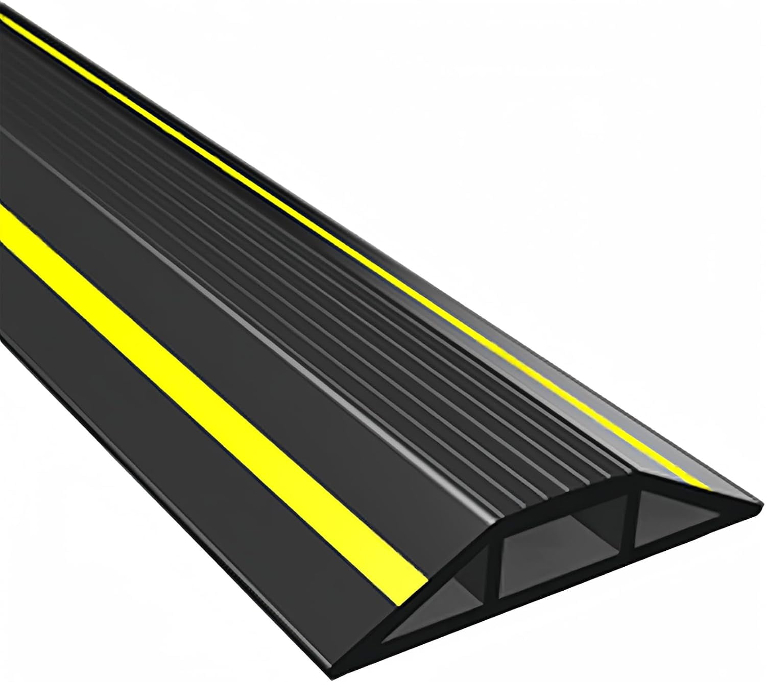 10 FT Heavy Duty Floor Cord Cover Cable Protector, 3 Channels Protect ...