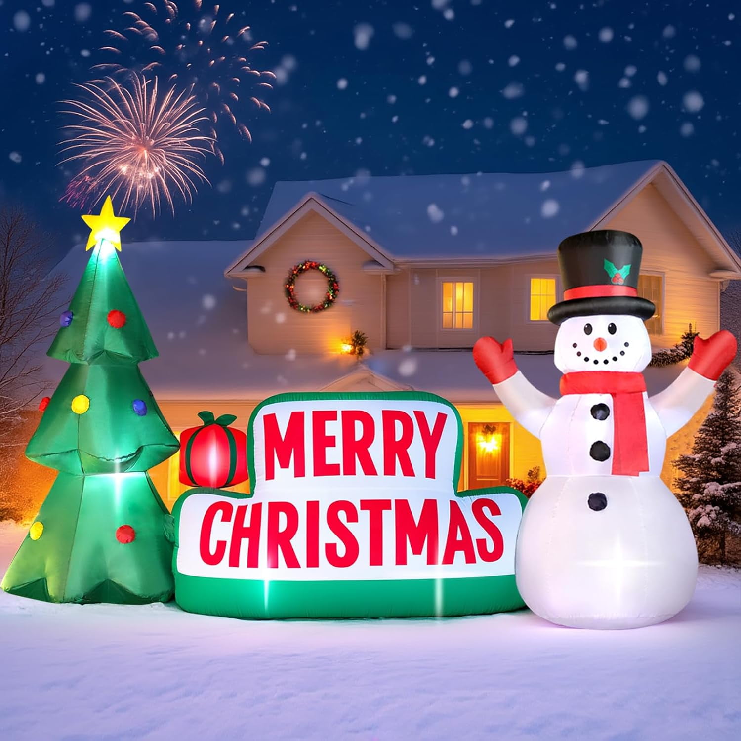 Merry Christmas Inflatable Sign