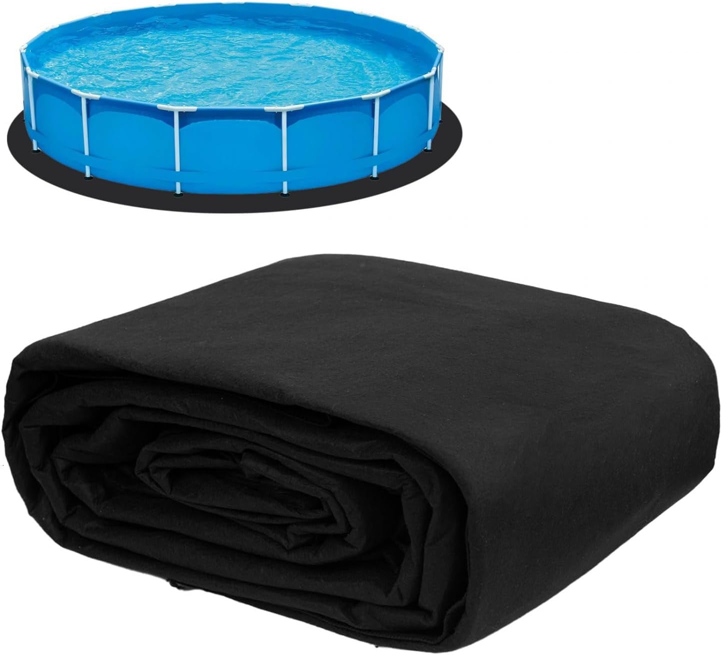 10 FT Pool Pad for Above Ground Pool, Pool Liner Pad Under Pool Mat for ...