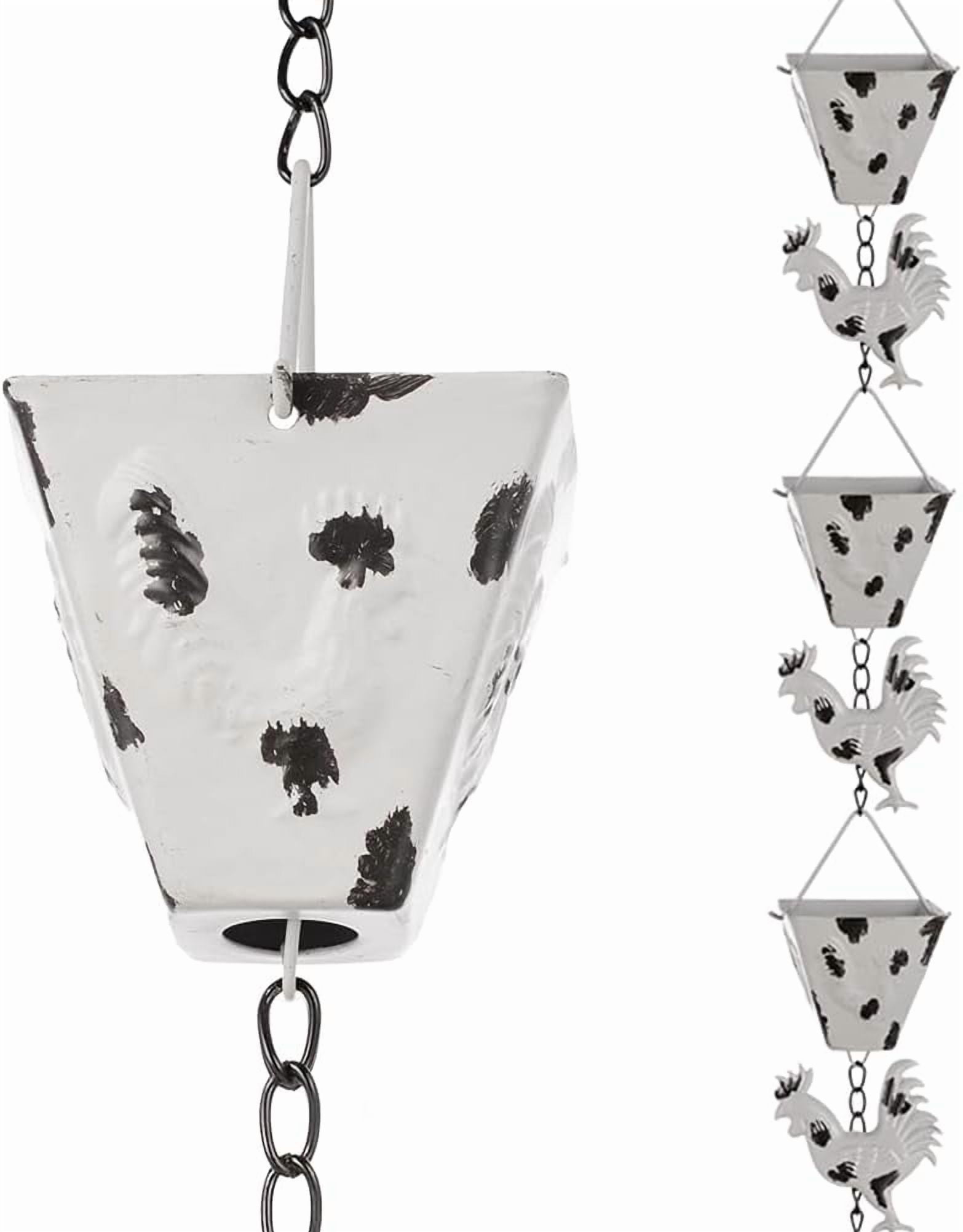10 FT Rain Chains for Gutter, Rain Chain with 12 Shape Cups Adjustable ...