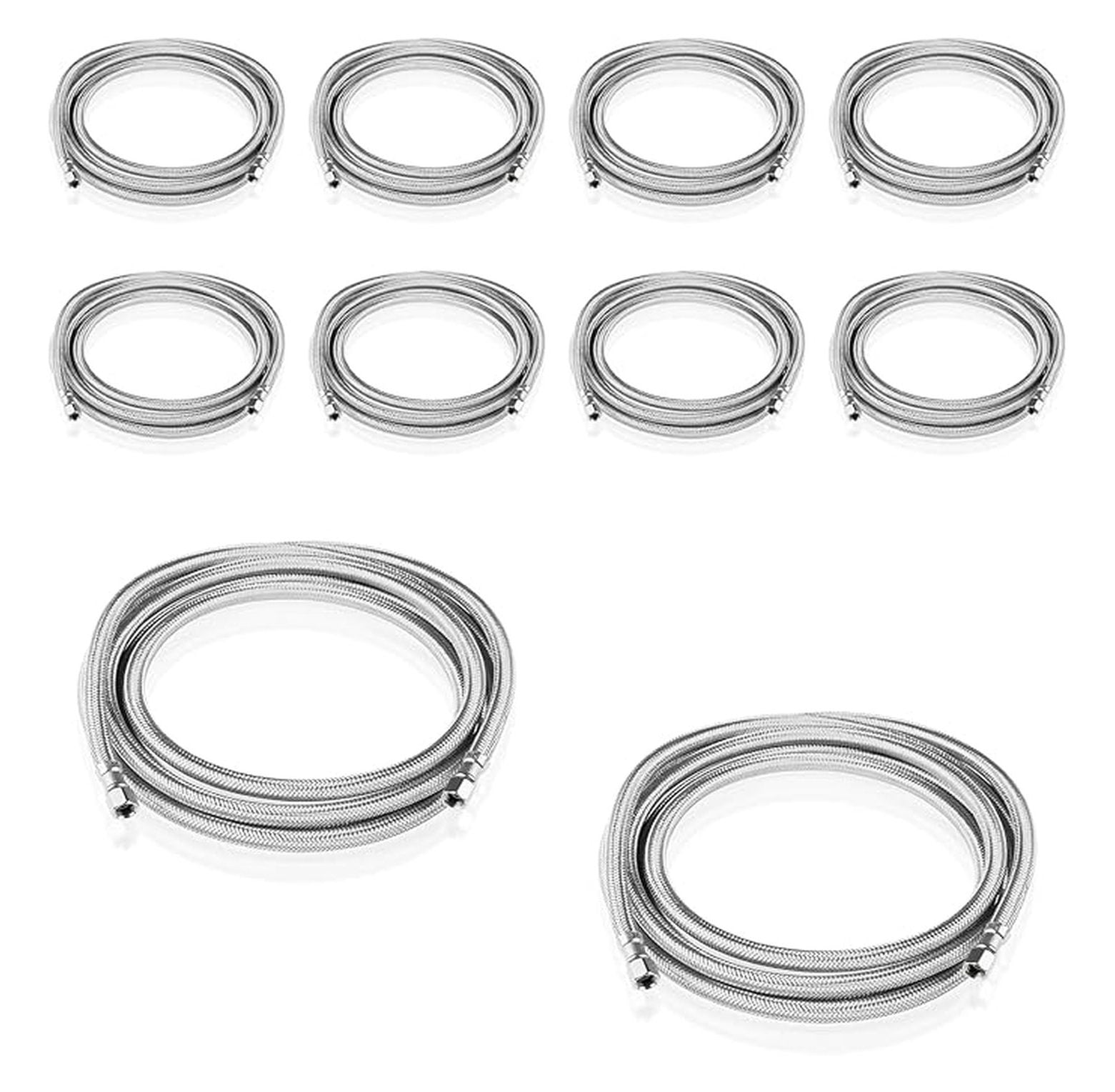 10 FT Refrigerator Water Line,Stainless Steel Braided Ice Maker Hose ...