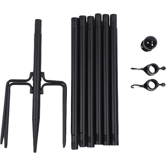 10 FT Stainless Steel Ground Flag Pole - Heavy Duty Outdoor Flagpole ...