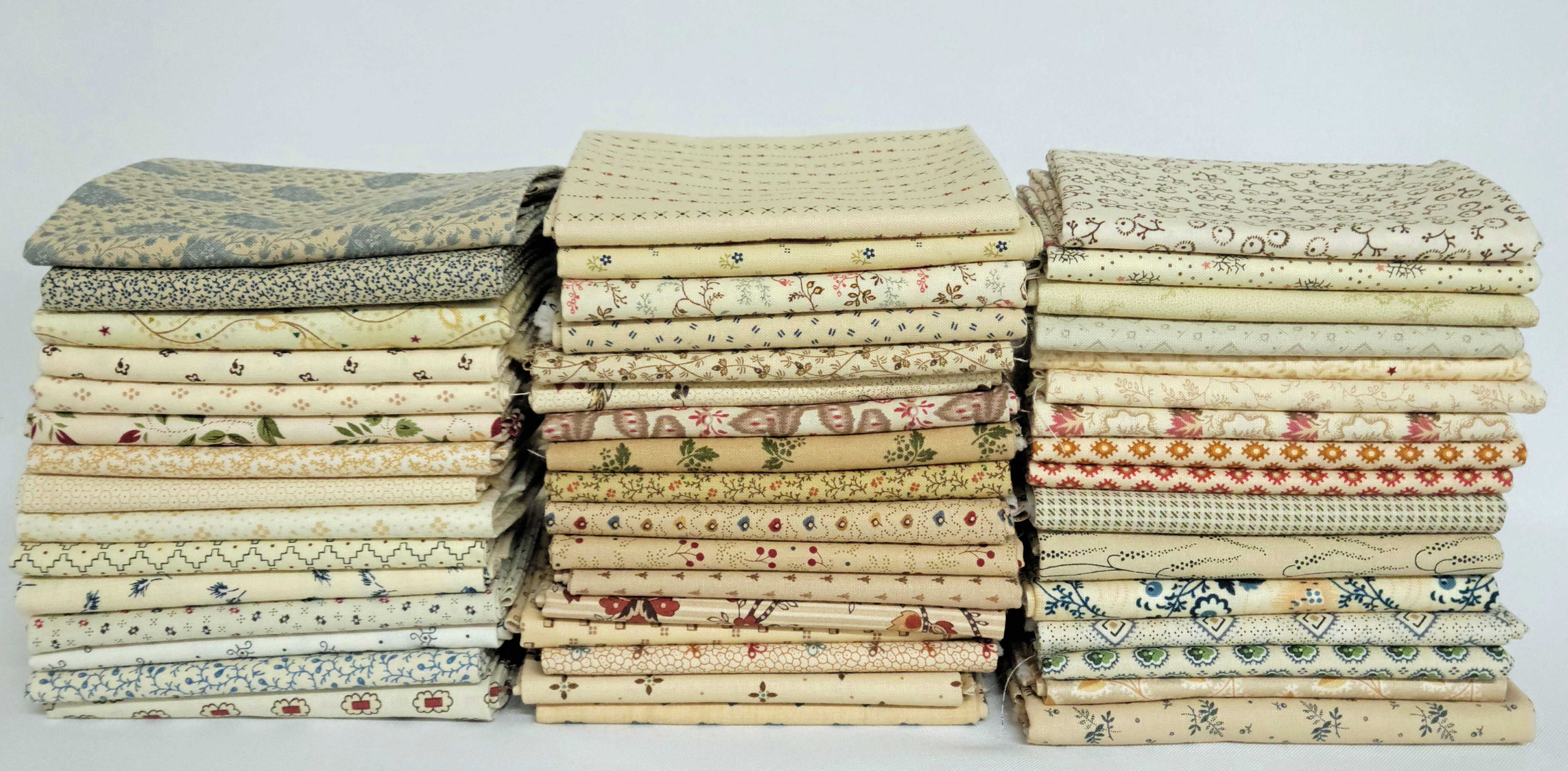 10 Fat Quarters - American Civil War (Neutrals, Creams, LIGHT COLORS ...