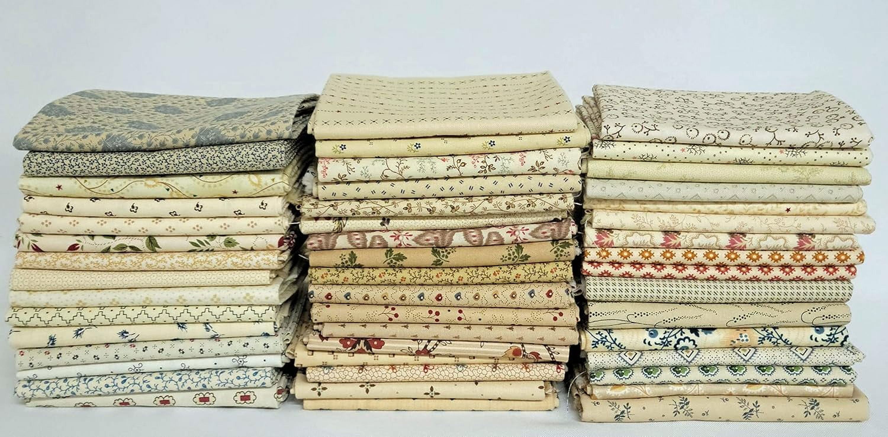 10 Fat Quarters - American Civil War (Neutrals, Creams, Light Colors ...