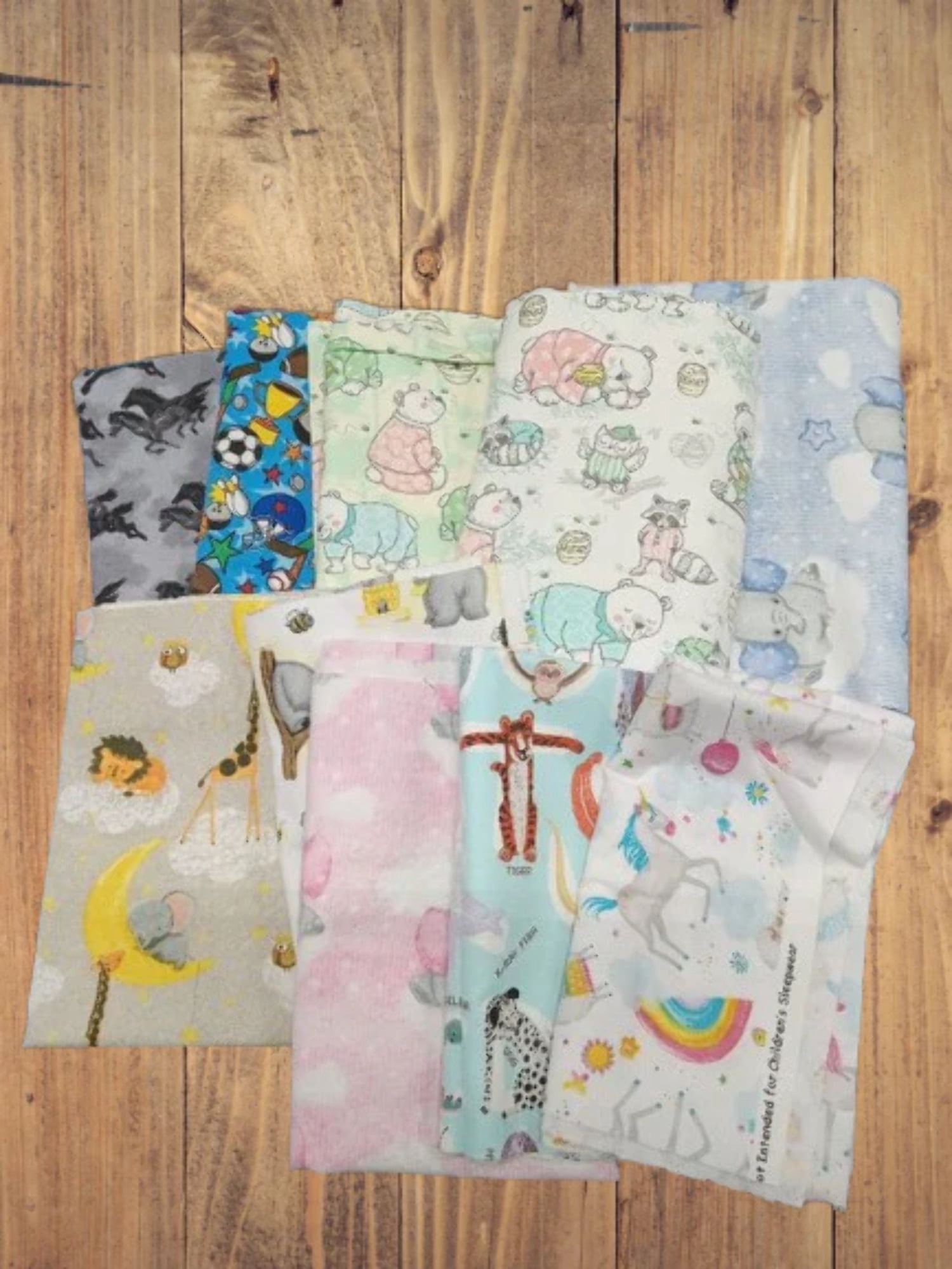 10 Fat Quarters - Assorted A.E. Nathan Comfy Flannel Fat Quarter Bundle ...