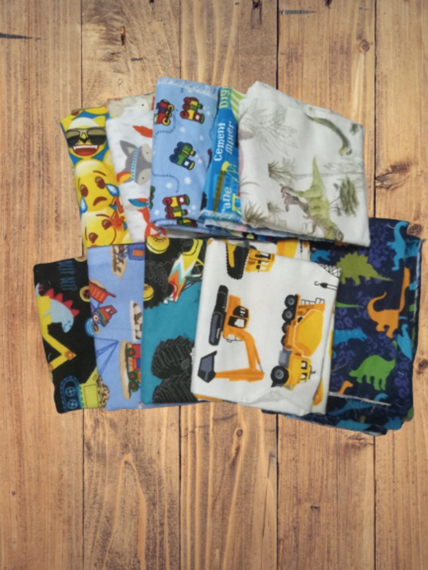 10 Fat Quarters - Assorted Blue Flannel Fat Quarter Bundle - Walmart.com