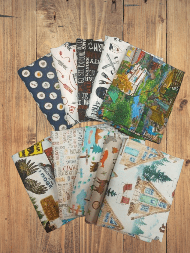10 Fat Quarters - Assorted Camping Outdoor Fat Quarter Bundle - Walmart.com