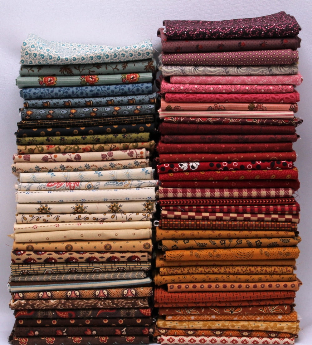 Field's Fabrics, 10 Fat Quarters, Civil War Reproduction Prints, 100% ...