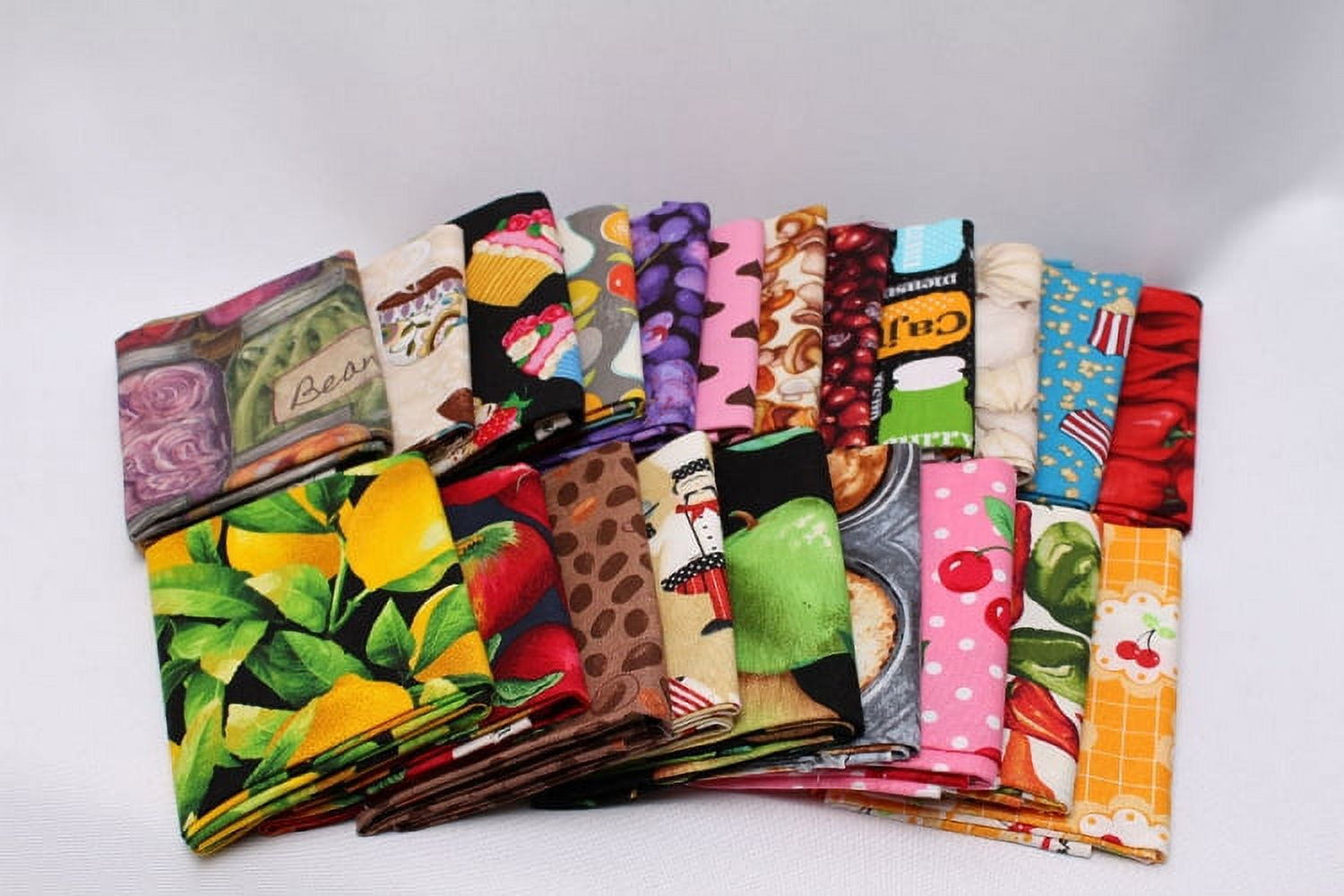 10 Fat Quarters - Assorted Food Theme Prints Fat Quarter Bundle ...