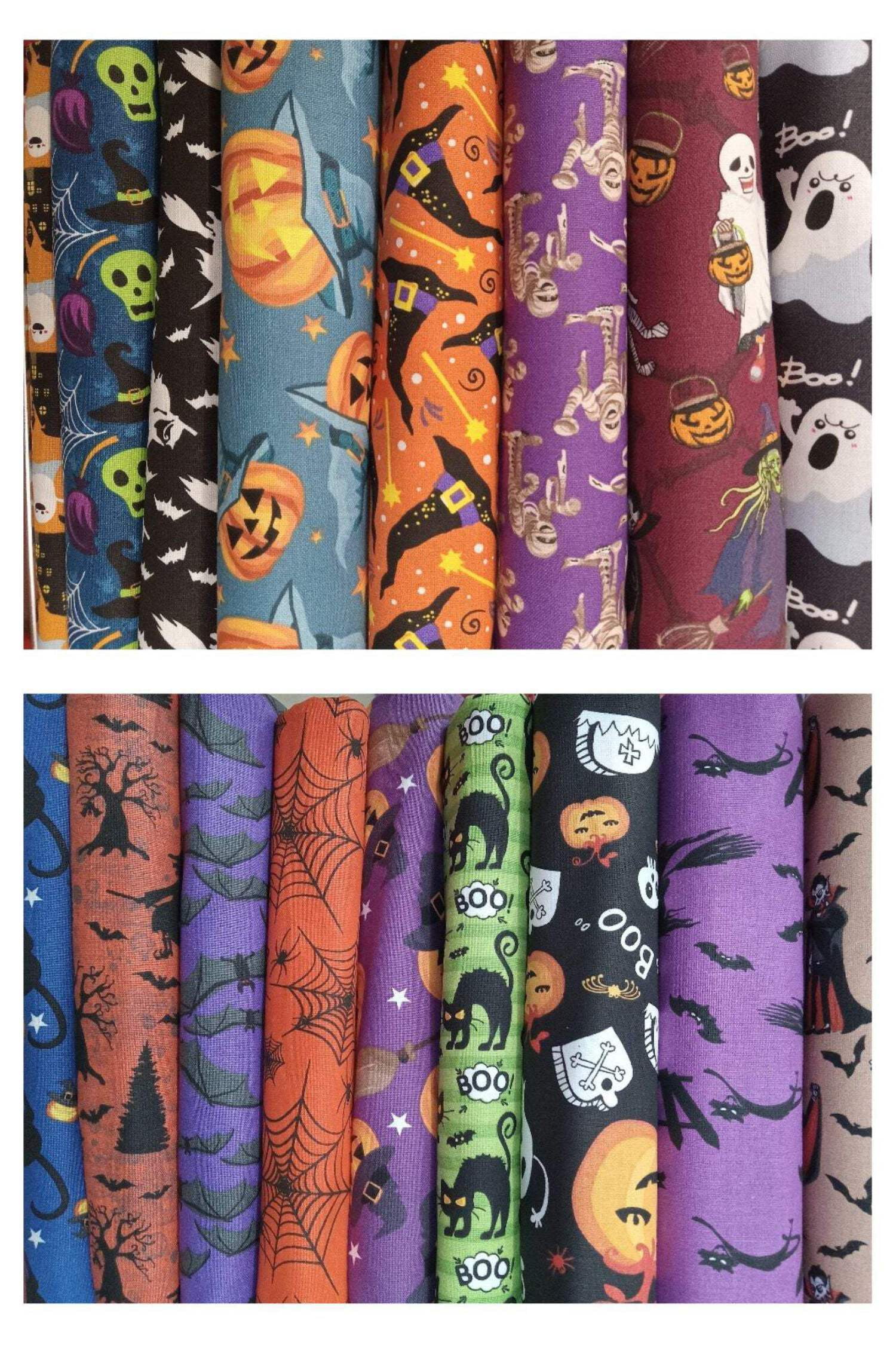 10 Fat Quarters - Assorted Halloween Fat Quarter Bundle - Walmart.com