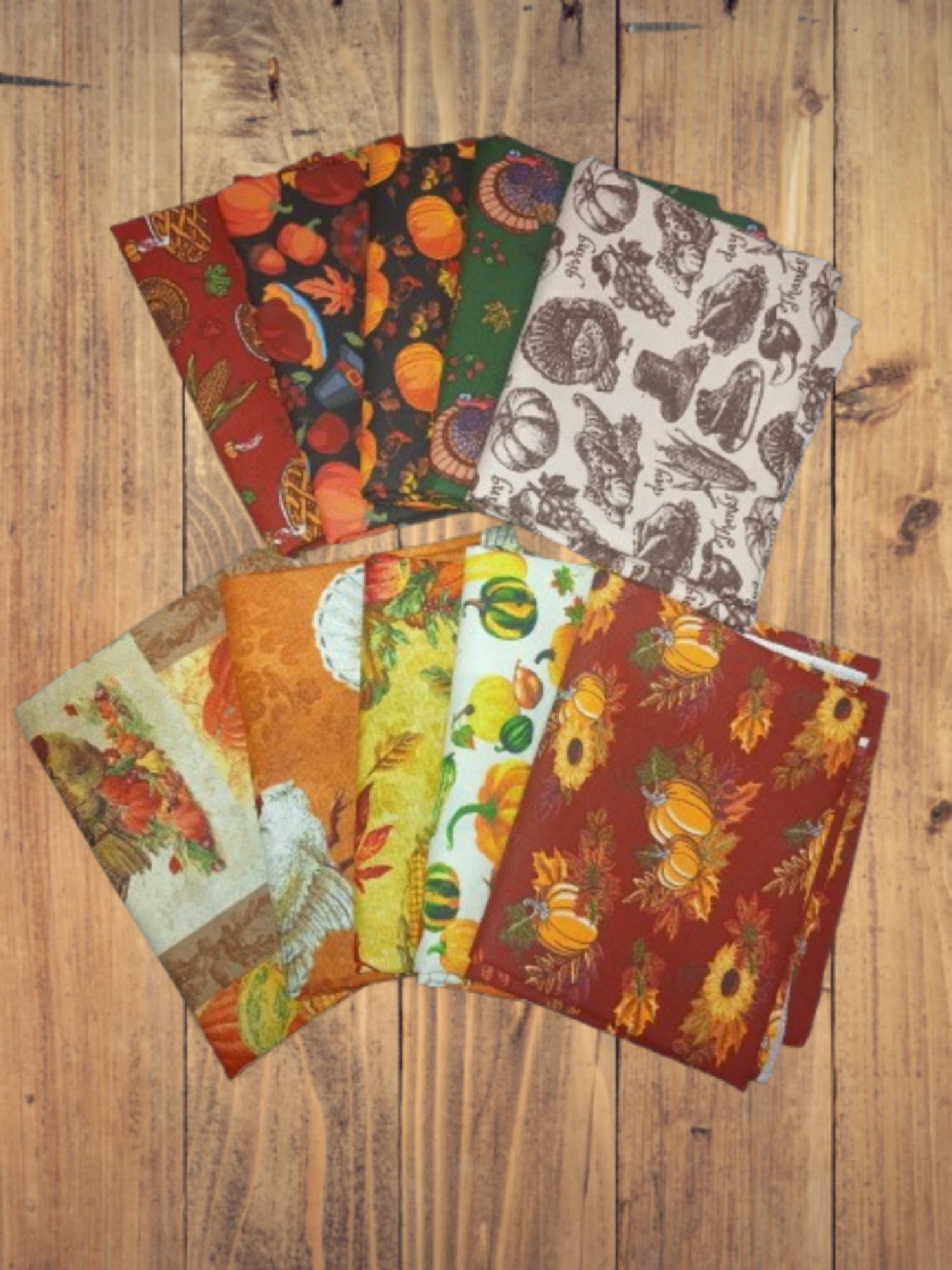10 Fat Quarters - Assorted Harvest Fat Quarter Bundle - Walmart.com